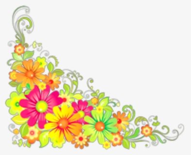 Yellow Flower Corner Border , Free Transparent Clipart - ClipartKey