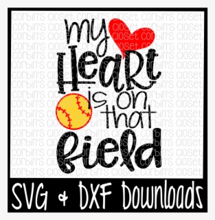 Heart Svg Softball - Heart , Free Transparent Clipart - ClipartKey