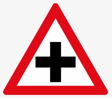 Clip Art W Cross Road Signs - Traffic Sign Black Dot , Free Transparent ...