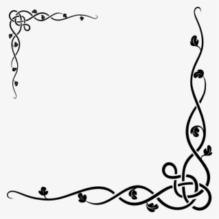 Transparent Swirls Clipart - Bottom Right Corner Border , Free ...