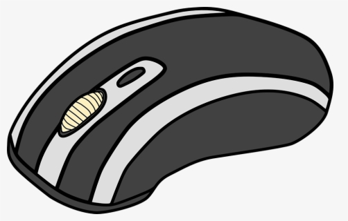 Computer Mouse Clip Art Black - Cartoon Computer Mouse Black , Free ...