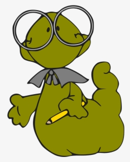 Bookworm With Pencil - Animated Bookworm , Free Transparent Clipart ...