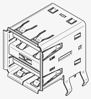 Receptacle - Double Usb Port Pinout , Free Transparent Clipart - ClipartKey