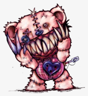 #voodoo - Scary Teddy Bear Drawing , Free Transparent Clipart - ClipartKey