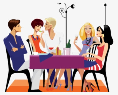 Family In Restaurant Cartoon , Free Transparent Clipart - ClipartKey