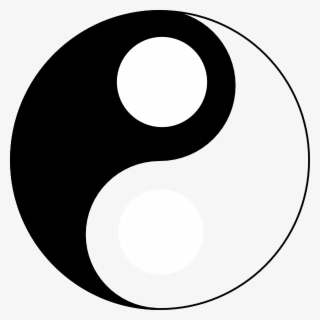 Yin Yang Without The White Dot , Free Transparent Clipart - ClipartKey