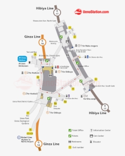 Ueno Subway Station Map - Map , Free Transparent Clipart - ClipartKey