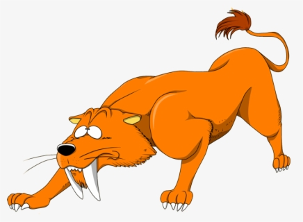 Transparent Saber Tooth Tiger Png - Saber Tooth Tiger Drawing , Free ...