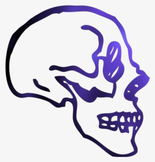Skull Side Borders Png Transparent Images - Skull Profile Art Png ...