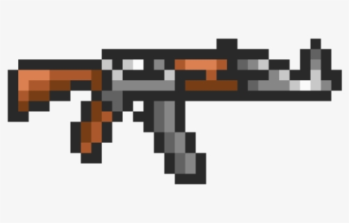Pixel Art Auto Clipart , Png Download - Ak 47 De Minecraft , Free ...