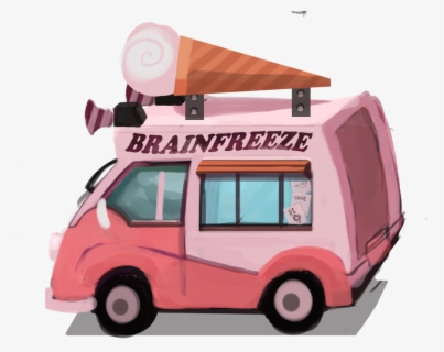 Car On Ice And - Icecream Truck Transparent Background , Free ...