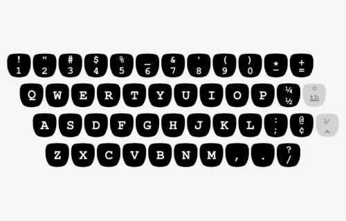 Typewriter Keyboard Layout , Free Transparent Clipart - ClipartKey