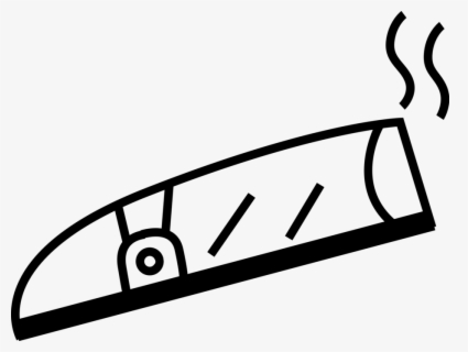 Cigar Image Illustration Of Smoking - Line Art , Free Transparent ...