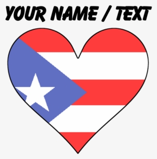 Custom Puerto Rico Flag Heart Teddy Bear - Heart , Free Transparent ...