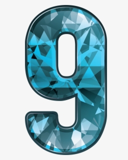 Blue Crystal Number Four Png Clipart Image - Blue Crystal Numbers Png ...