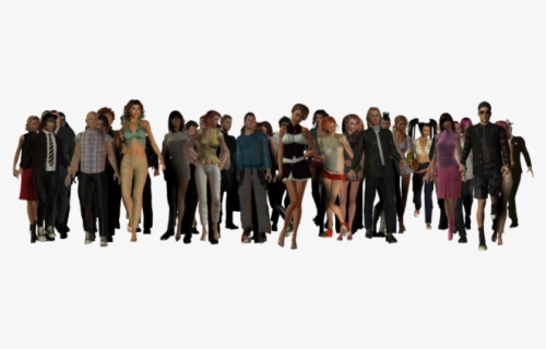 58381 - Crowd Of People Transparent Background , Free Transparent ...