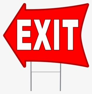 Exit Signs With Arrows - Exit With Left Arrow , Free Transparent ...