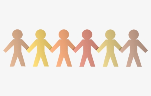 Transparent Paper People Chain Clipart - Paper Cut Out People Png ...