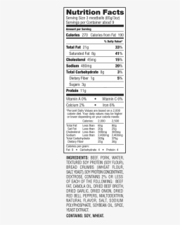 Cheese Sticks Nutrition Label , Free Transparent Clipart - ClipartKey