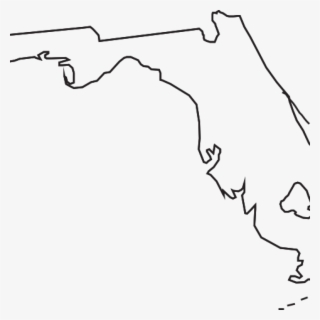 Clip Art Outline Of Florida - Transparent Florida State Outline , Free ...