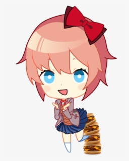 Ddlc Sayori Chibi Png , Free Transparent Clipart - ClipartKey