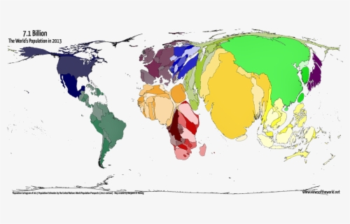 Map Of Density New - World Map By Economic Size , Free Transparent ...