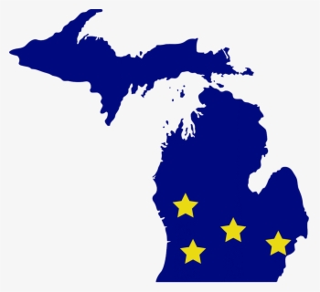 Upper Peninsula Of Michigan Map Outline Clip Art - State Of Michigan ...