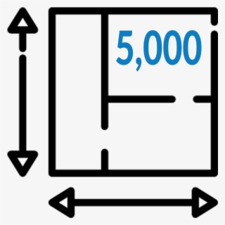 Blueprint With Square Feet Measurements Icon - Square Feet Icon Png ...