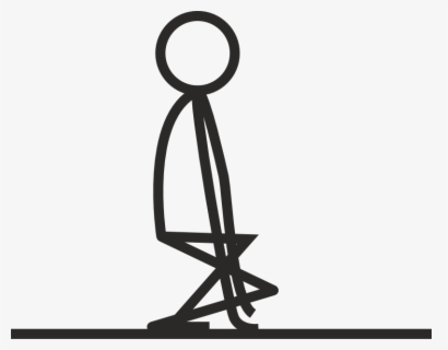 Stick Figure Squatting - Squat Stick Figure , Free Transparent Clipart ...