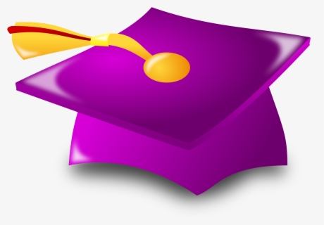 Graduation Cap Clip Art - Purple Cap And Gown Cartoon , Free ...