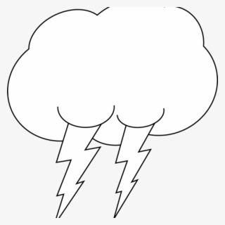 Transparent White Lightning Bolt Png - Clouds Raining Black And White ...