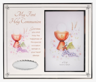 My First Holy Communion Frame With Saying - Eucharist Frames Png , Free ...