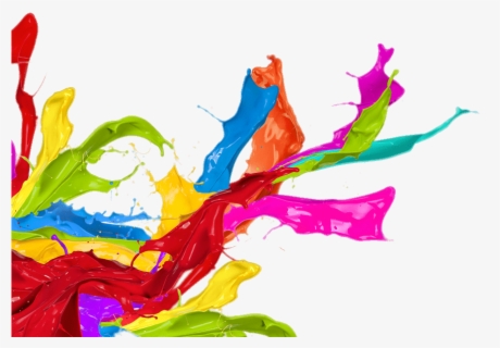 Paint Splatter Left Corner Footer - Background Full Colour Png , Free ...