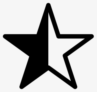 Half Filled Star Icon Clipart , Png Download - Half Star Icon , Free ...