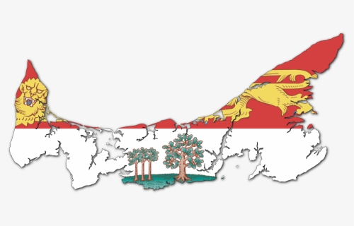 Clip Art Maps - Prince Edward Island Flag Map , Free Transparent ...