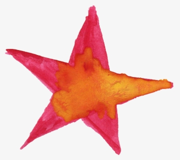 Transparent Pink Star Png - Watercolor Pink Star Transparent , Free ...