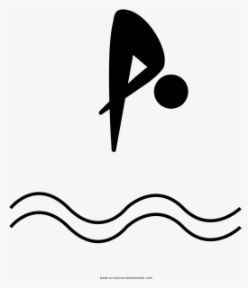 Springboard Diver Coloring Page - Springboard Diving Png , Free ...