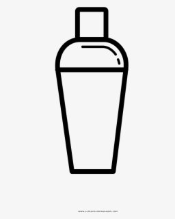 Cocktail Shaker Coloring Page - Line Art , Free Transparent Clipart ...