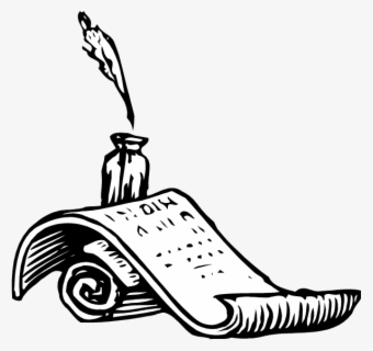 Drawn Scroll Quill - Transparent Declaration Of Independence , Free ...