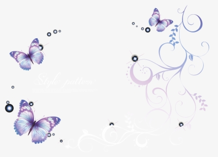 Transparent Butterflies Clipart - Clip Art Lavender Butterfly , Free ...