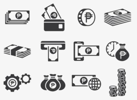 Peso Icons Vector - Peso Money Clipart Black And White , Free ...