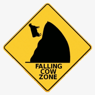 Falling Cow Zone - Cow Zone , Free Transparent Clipart - ClipartKey