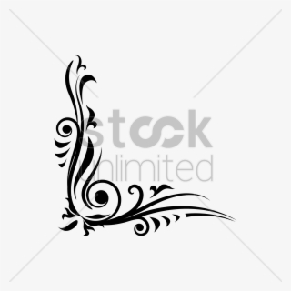 93 Calligraphy Flower Border Designs Png Vector Flowers - Flower Border ...