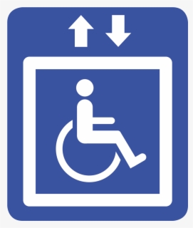 Handicap Elevator Sign , Free Transparent Clipart - ClipartKey