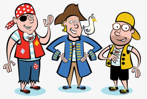 Three Happy Pirates Color - Happy Pirates , Free Transparent Clipart ...