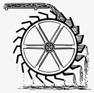 Wheel,line Art,art - Draw A Water Wheel , Free Transparent Clipart ...