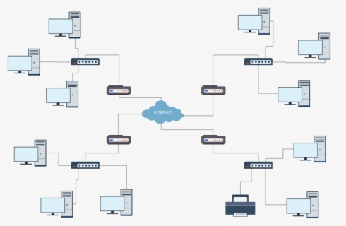 Network Diagram Clipart - Visio Stencil Network 3d , Free Transparent ...