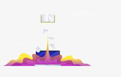 Book Rocket - Illustration , Free Transparent Clipart - ClipartKey