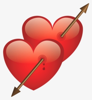 Two Hearts With Arrow Png Clip Art Image , Free Transparent Clipart ...