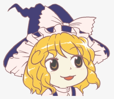 Cartoon - Touhou Marisaface , Free Transparent Clipart - ClipartKey